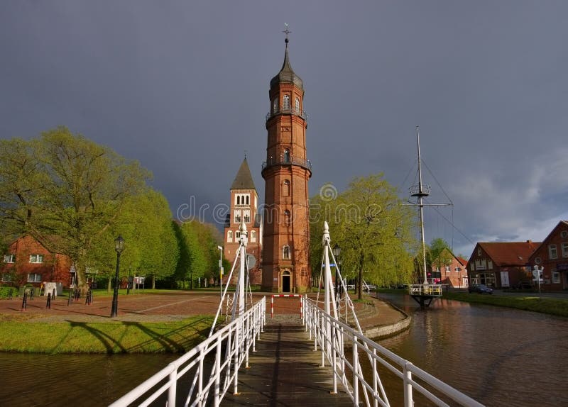 Papenburg Old Tower stock photo. Image of frisians, brick - 63932630