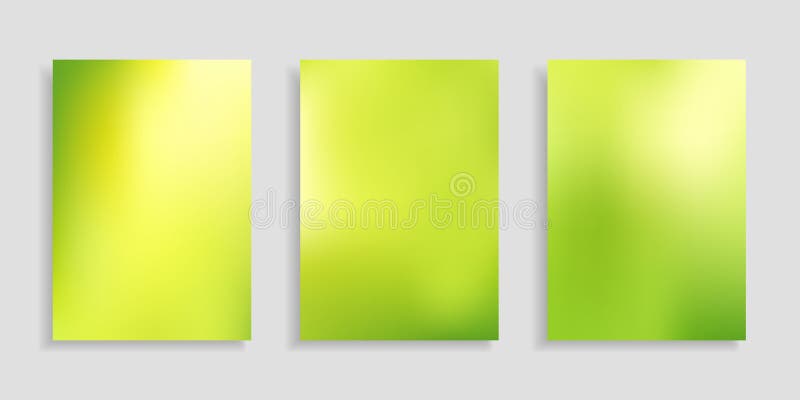 Gradient Mesh Background. Set Green Smooth Vertical Banners A4 Format ...