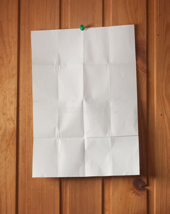 Pin paper on a wall stock image. Image of damaged, dried - 2038743