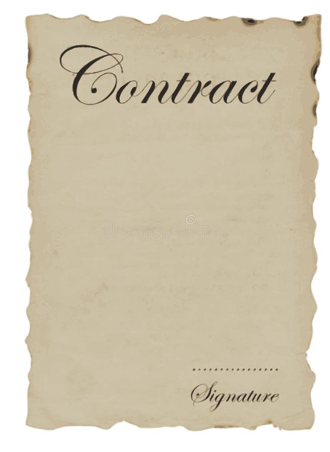 Torn contract stock vector. Illustration of tear, buyer - 33614806