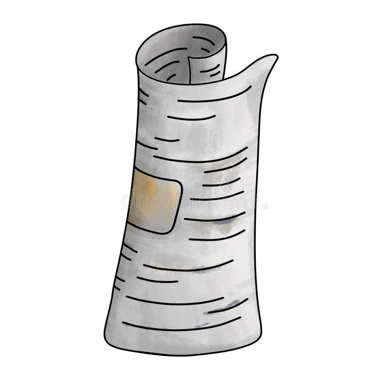 Newspaper Watercolor Illustration, Paper Standing, Cartoon Old ...