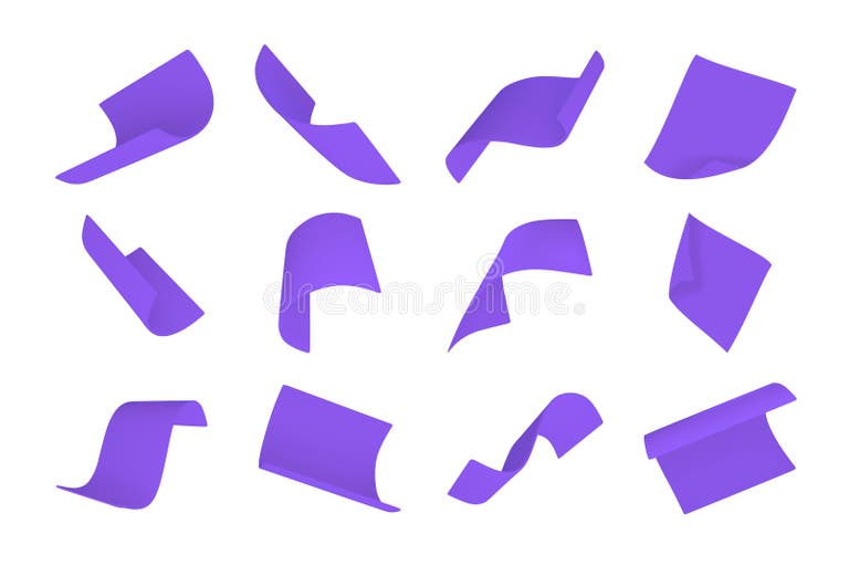 Realistic Empty Paper Objects Stock Illustrations – 907 Realistic Empty ...