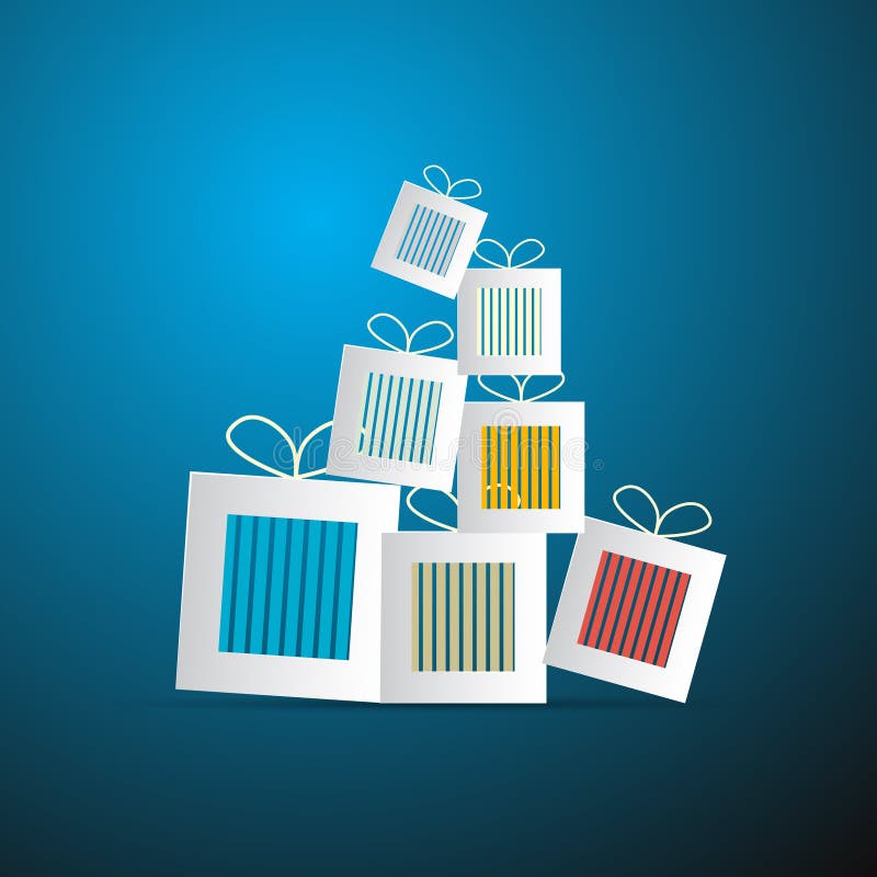 Paper Abstract Gift, Present Boxes Stock Vector - Illustration of gift ...