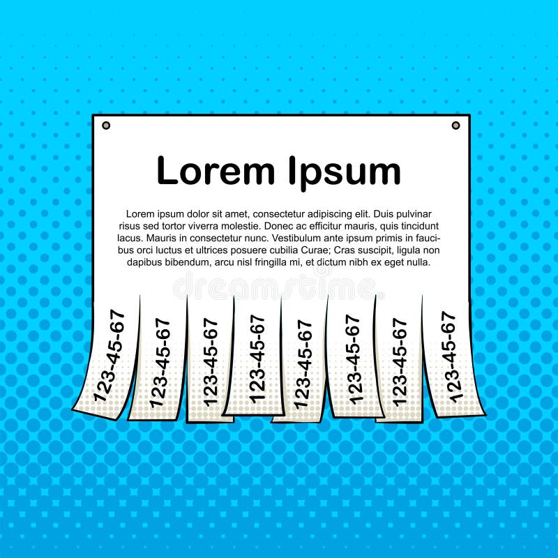 Paper Ad on the Wall Pop Art Style Vector Stock Vector - Illustration ...