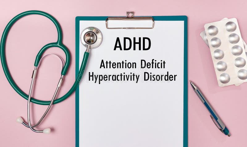 Paper with ADHD - Attention Deficit Hyperactivity Disorder, on a Table ...