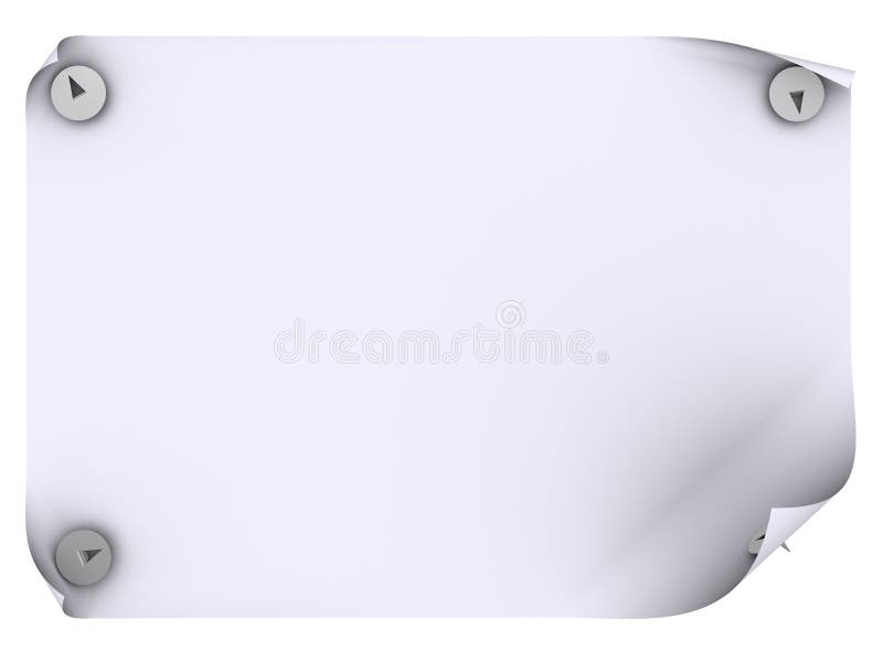 Paper Advertisement on a White Background Stock Photo - Image of notice ...