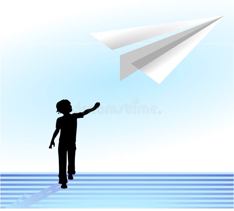 Boy Playing Paper Airplane Stock Illustrations – 268 Boy Playing Paper ...