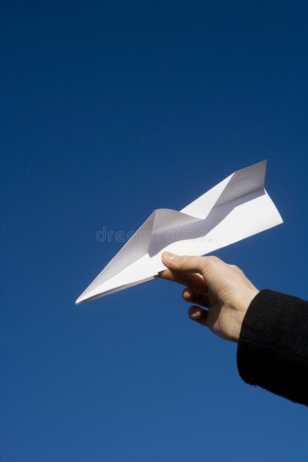 Paper Airplane stock photo. Image of airplane, cloudscape - 27177652