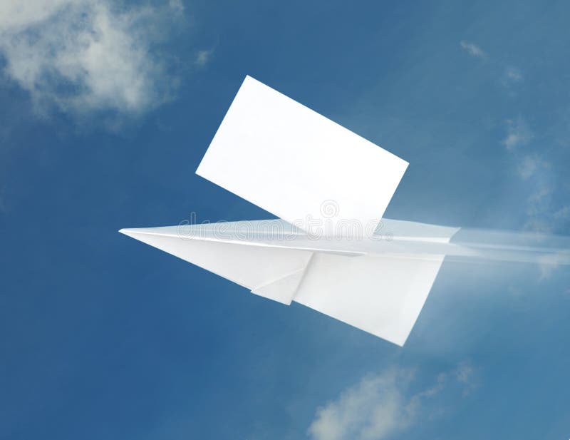 Paper Airplane stock photo. Image of corporate, horizontal - 9089874