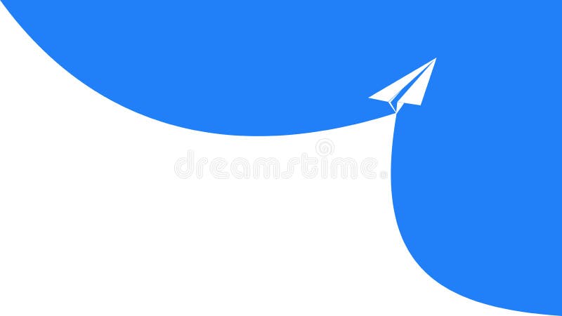 Paper Airplane Banner with Empty Space. Business Concept Vector Stock ...