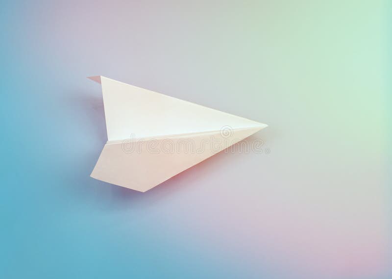 Paper Airplane Close Up on Colourful Background Stock Image - Image of ...