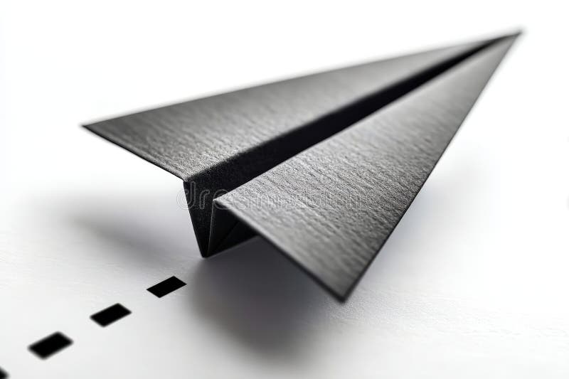 Paper Airplane Crafted with Precision on a Clean Surface in a Well-lit ...