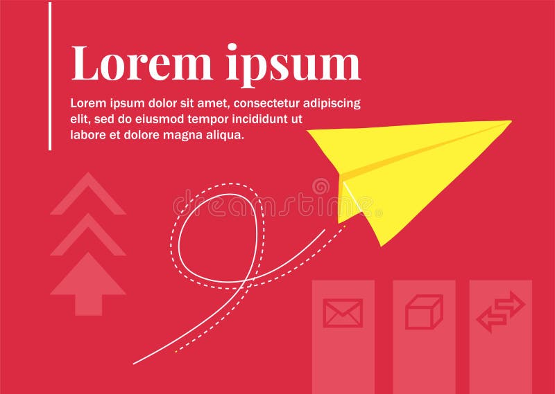 Paper Airplane in Flight. Symbol of Mail and Fast Delivery Stock Vector ...