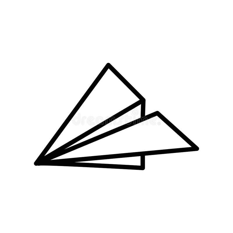 Paper Airplane Flying Isolated Icon Stock Vector - Illustration of ...