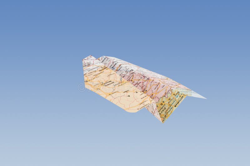 Paper Airplane - Geographical Map Stock Photo - Image of geography ...
