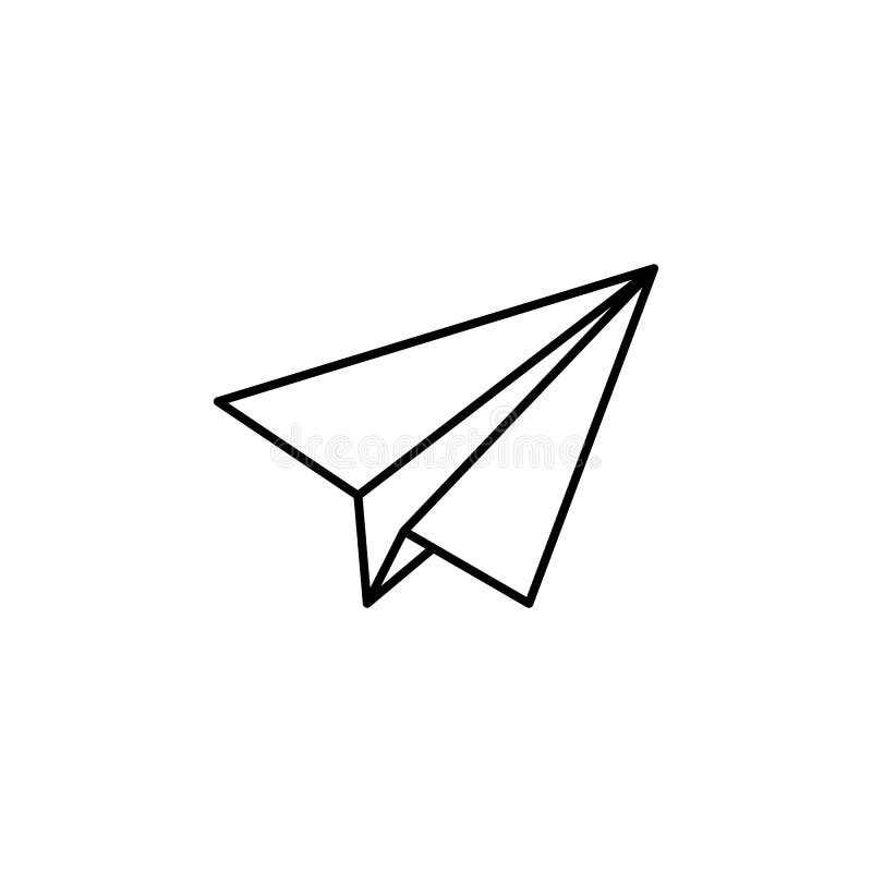 White Paper Airplane Icon
