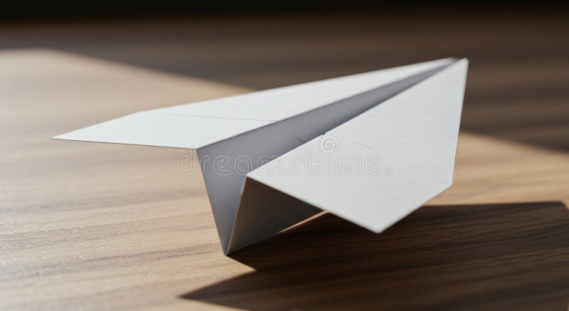 Paper Airplane: a Minimalist Study in Light and Shadow Stock ...