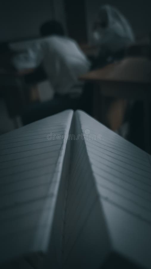 A Paper Airplane Ready To Fly in the Classroom Stock Image - Image of ...