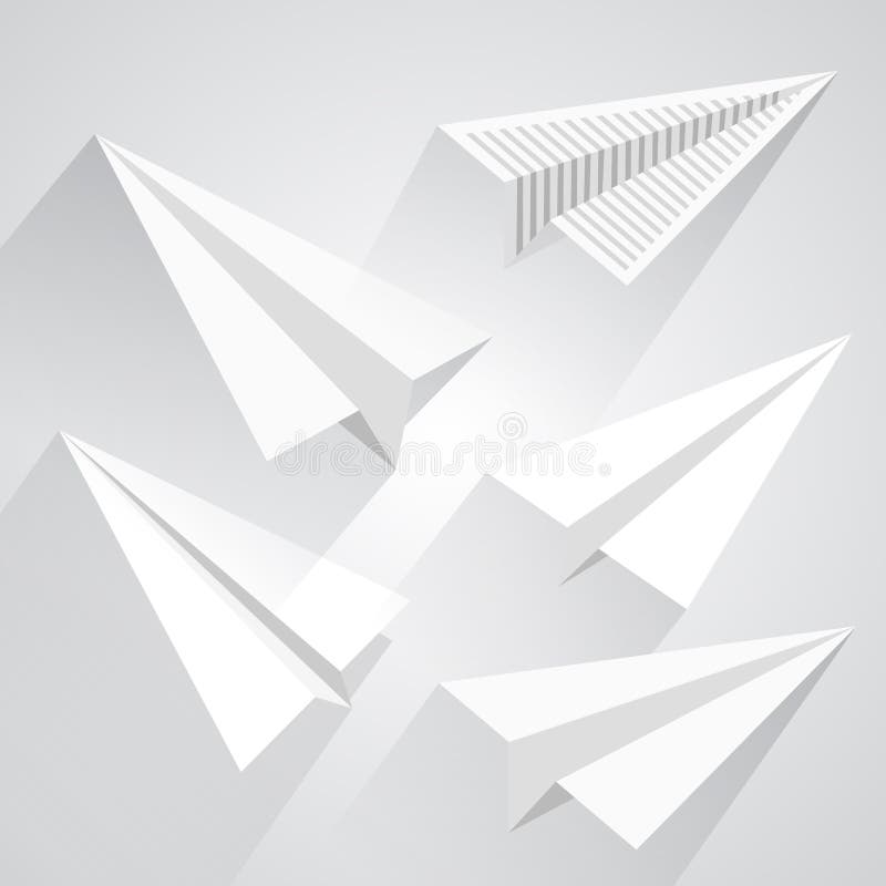 Paper airplane set stock vector. Illustration of object - 49985321