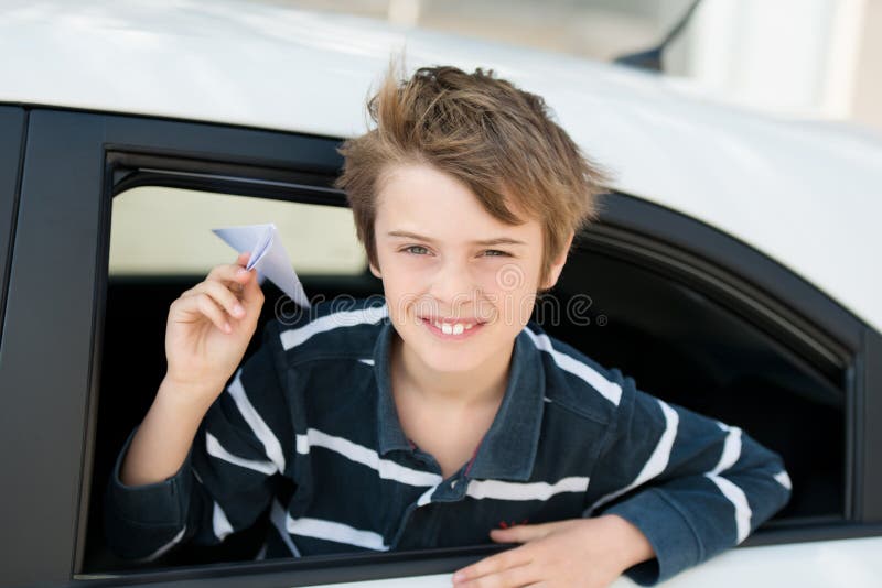 Young Boy Playing on Playground Stock Photo - Image of excited ...