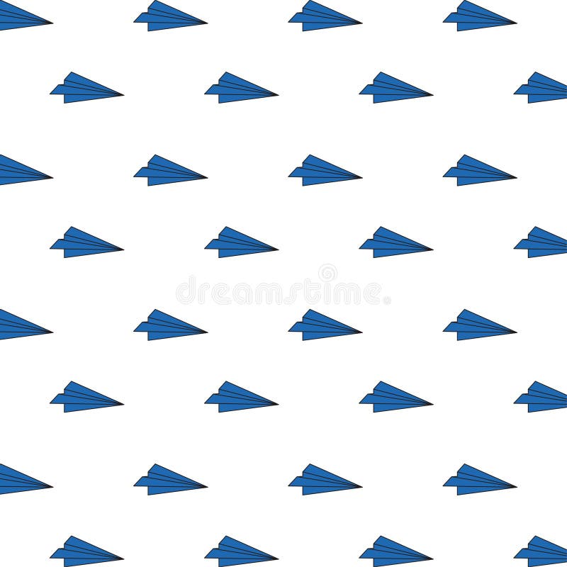 Paper Airplanes Flying Pattern Background Stock Vector - Illustration ...