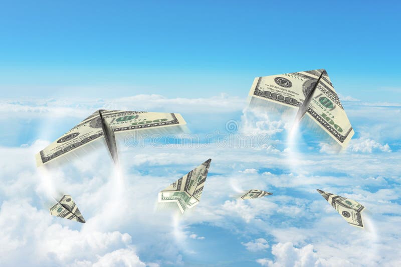 Paper Airplanes Dollar Bills Stock Photos - Free & Royalty-Free Stock ...
