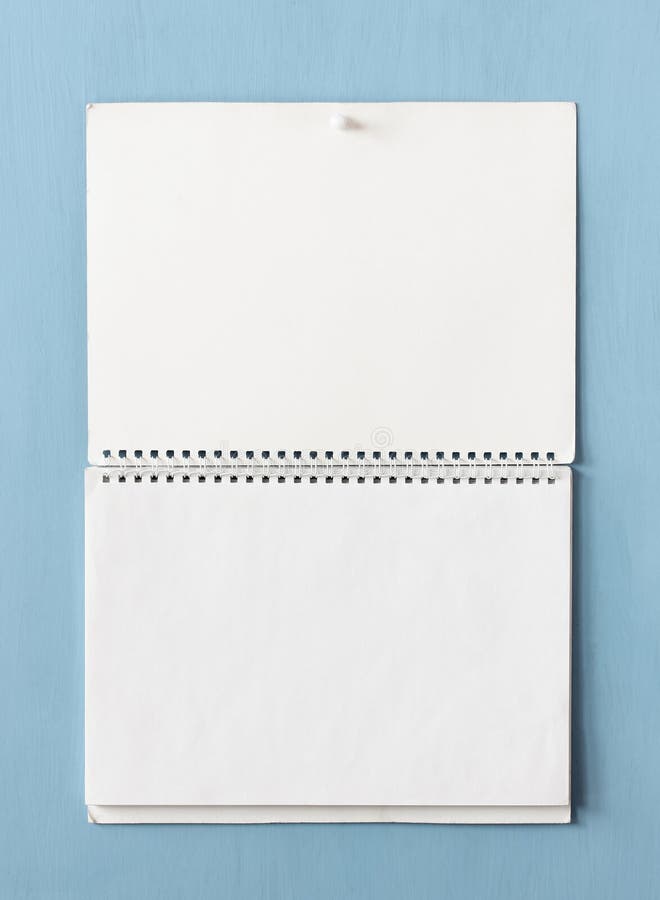 Paper Album with Empty Pages on Springs Hangs on the Wall Stock Image ...