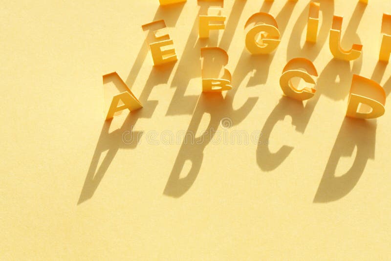 Paper Alphabet stock photo. Image of shadow, cutting - 14034448