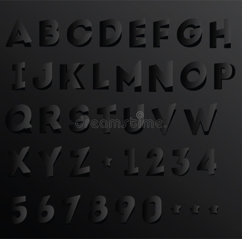 Paper alphabet stock vector. Illustration of black, design - 43394467