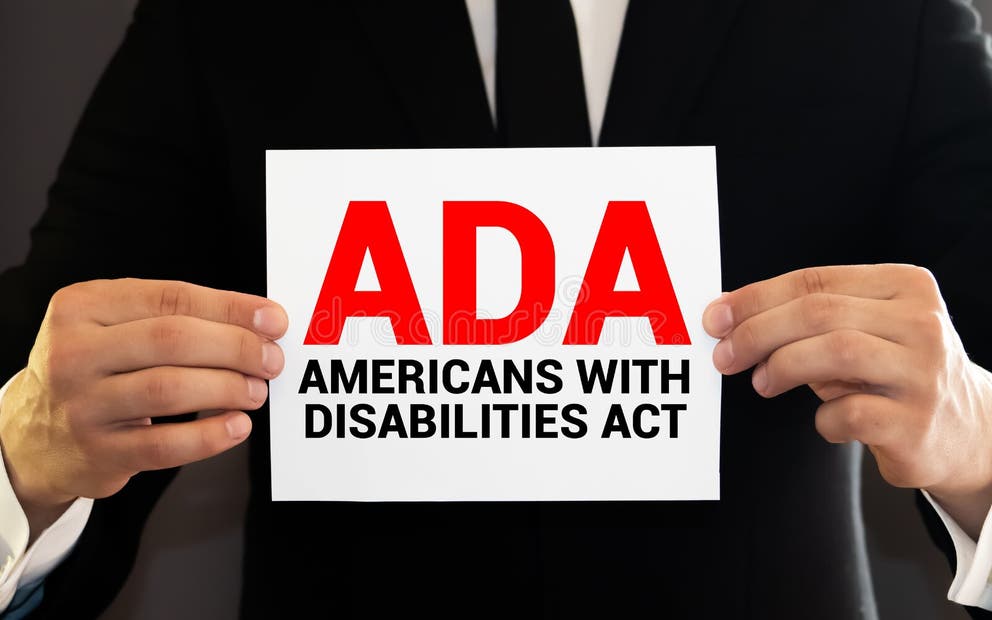 Paper with Americans with Disabilities Act ADA on a Table Stock Image ...