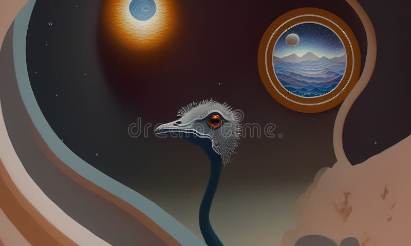 Paper Application of a Bird in an Alien Outer Space. Created with the ...