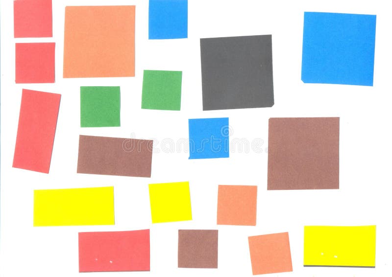 Paper Application Cut from Colored with Scissors Stock Illustration ...