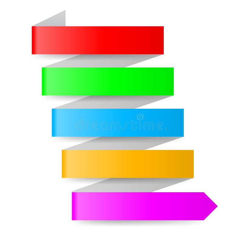 12 Step Arrow List Colorful Banners Infographic Diagram Stock Vector ...