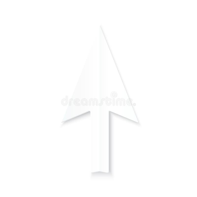 Paper Arrow Cursor. stock illustration. Illustration of design - 36687188