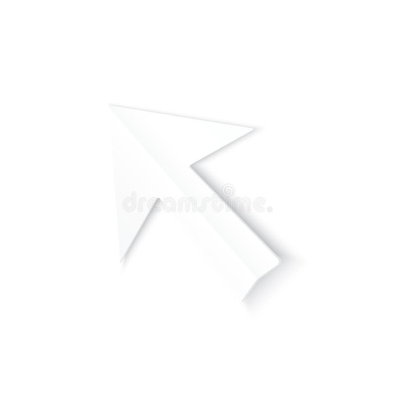 Paper Arrow Cursor in Perspective. Stock Illustration - Illustration of ...