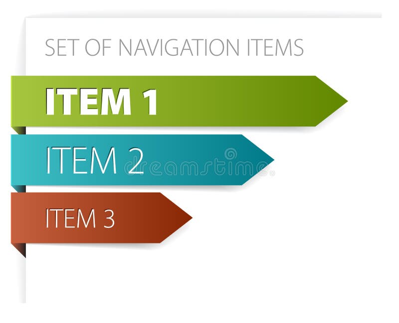 Modern navigation items stock illustration. Illustration of select ...