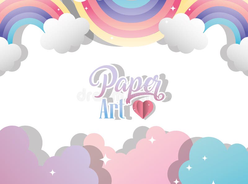 Paper art cartoons stock vector. Illustration of decoration - 124809891