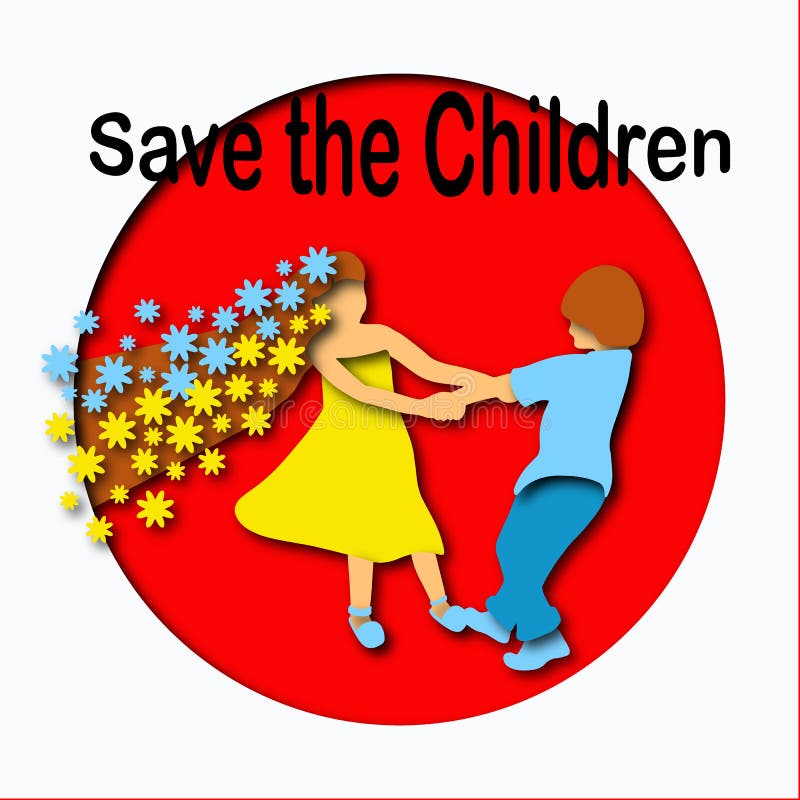 Save the Children. Paper Cut Illustration Children Stock Vector ...