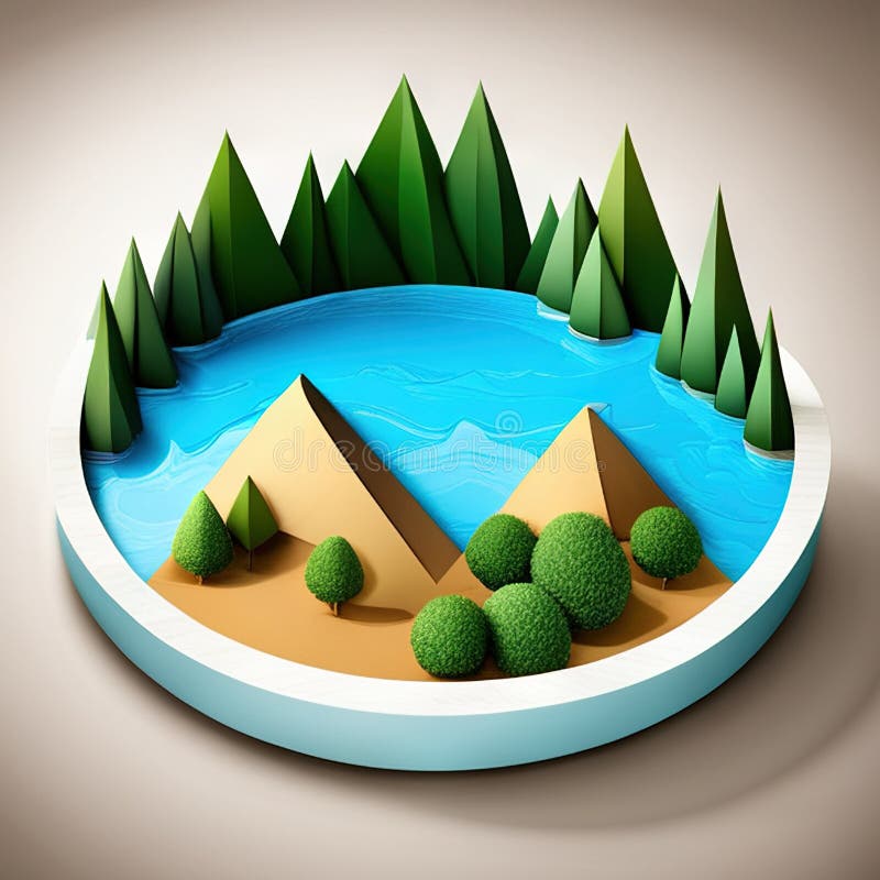Paper Art of Save Water for Ecology and Environment Conservation. Stock ...