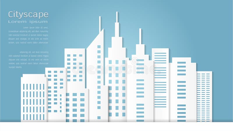Paper Art Style for Architectural Building and Cityscape Background ...