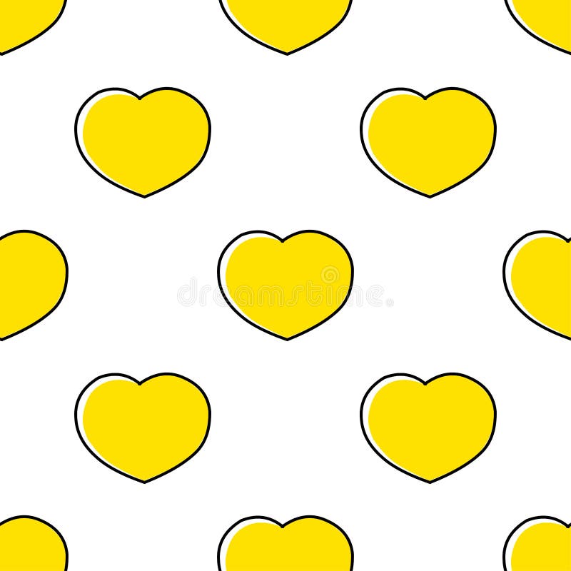Paper Art Yellow Hearts Pattern for Fabric Design. Art Background ...