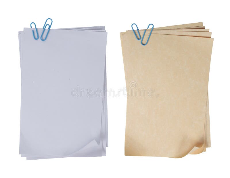 Paper Attached by Paper Clip Stock Image - Image of attach, note: 17164677