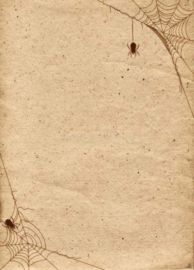 Paper Backdrop Stylized for Halloween. Frame with Spider Webs Stock ...