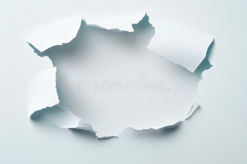 Paper Background with Hole in Center. Torn Ripped Paper with Copy Space ...