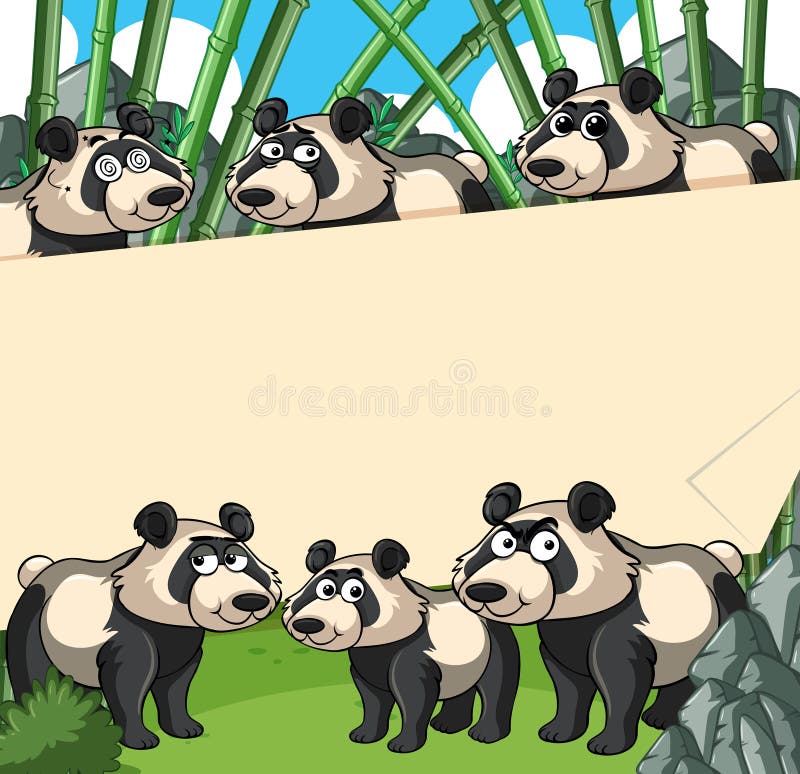 Border Design Bamboo Panda Stock Illustrations – 59 Border Design ...
