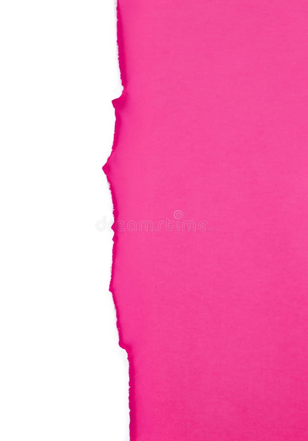 Paper, Background and Pink Rip for Mockup Space, Colorful Texture or ...