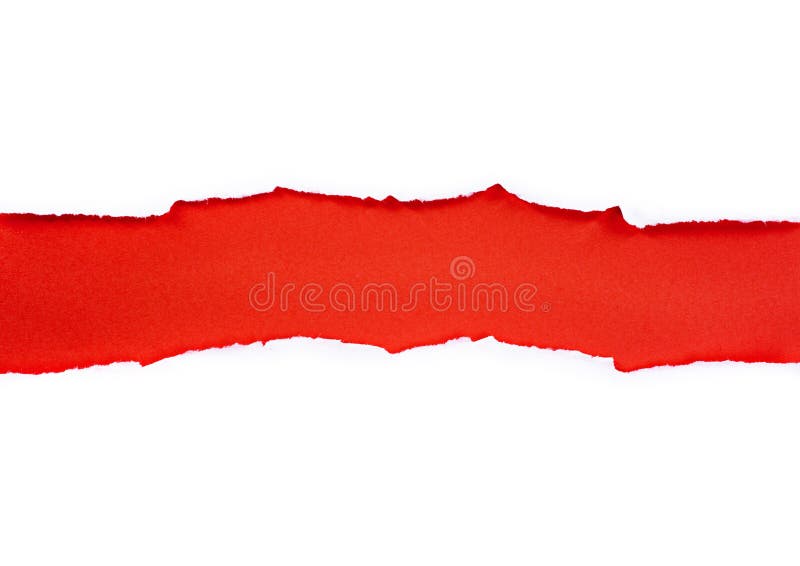 Paper, Background and Red Rip for Mockup Space, Colorful Texture or ...