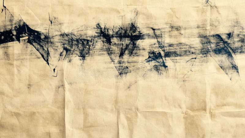 Dirty Roller Marks Leaving Smudged Ink Patterns on Paper Stock ...