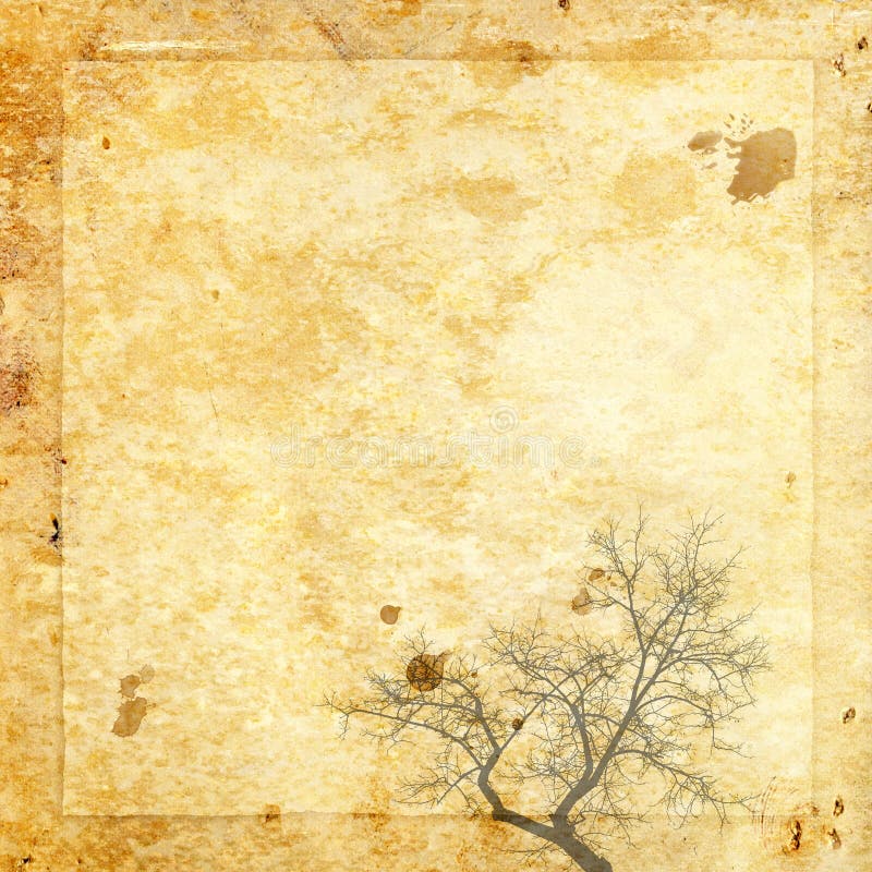 Paper Background Vintage Tree Stock Illustration - Illustration of ...