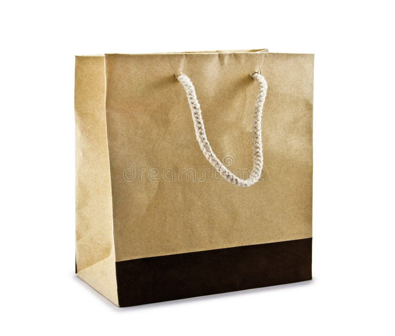 Paper bag stock photo. Image of buying, handle, isolated - 18976152